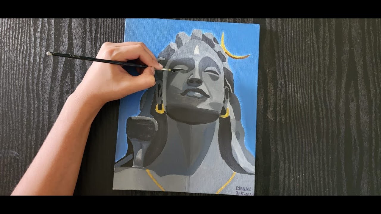 Adiyogi Painting with Poster Colours - YouTube