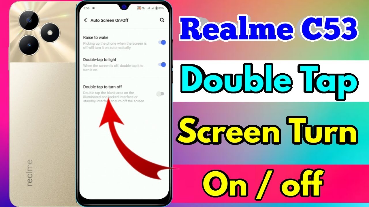 realme c53 double tap screen on off, realme c53 double tap setting ...