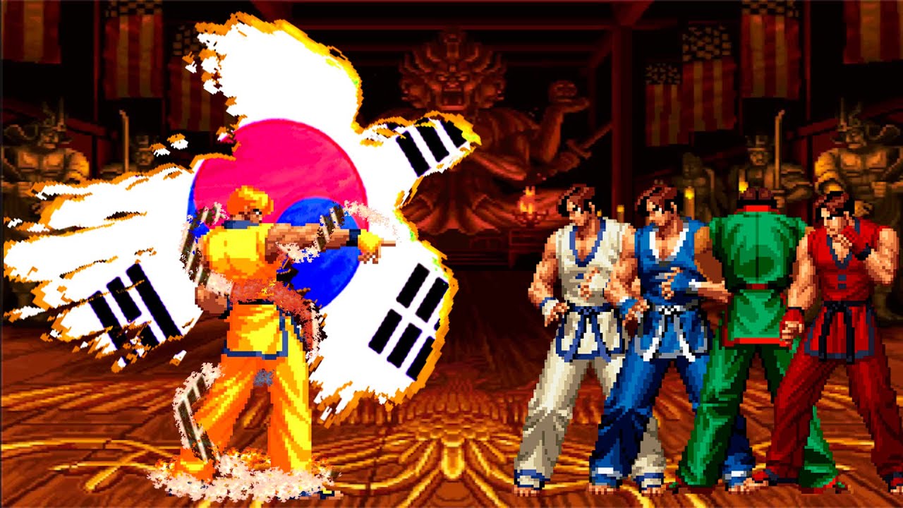 The King of Fighters (MUGEN) | Korean Golden vs Kim Kaphwan Team - YouTube