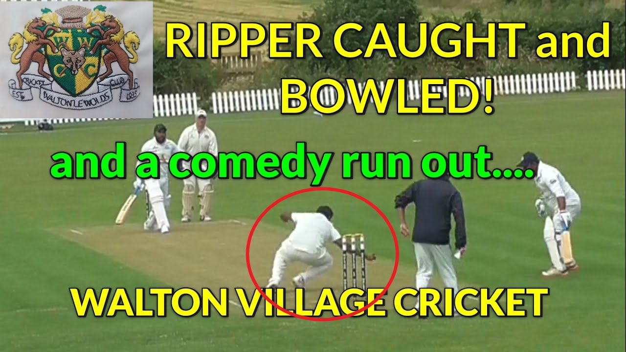 COMEDY RUN OUT - CLOSE RUN CHASE! - Dolly drops - a caught and bowled ...