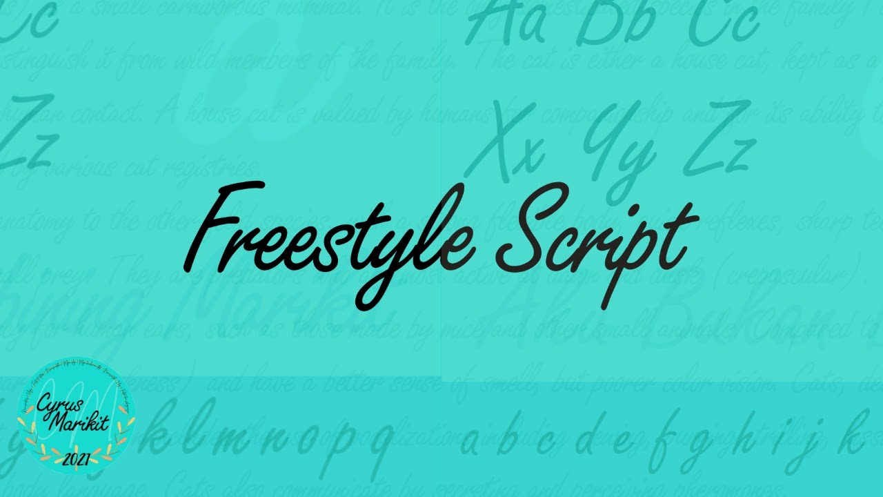 The Freestyle Script typeface and its history (2023) - YouTube
