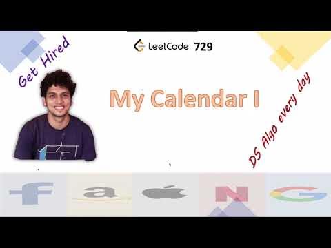 My Calendar I | Leetcode 729 | Live coding session 🗓🗓🗓 - YouTube