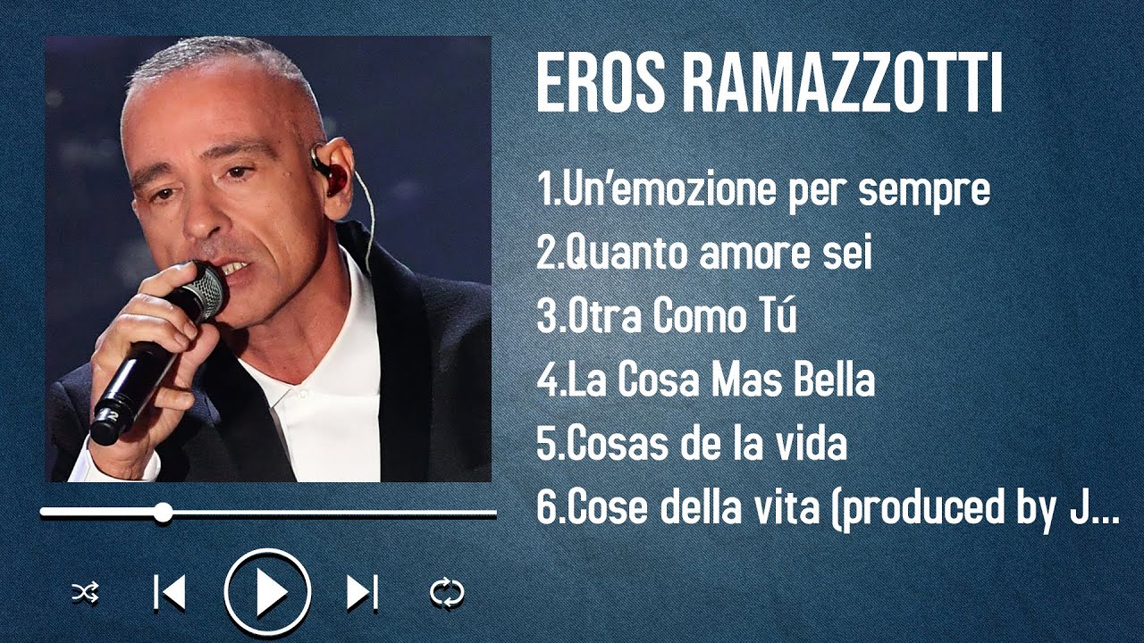 Most Memorable 2025 Songs by Eros Ramazzotti Your Go-To Playlist - YouTube