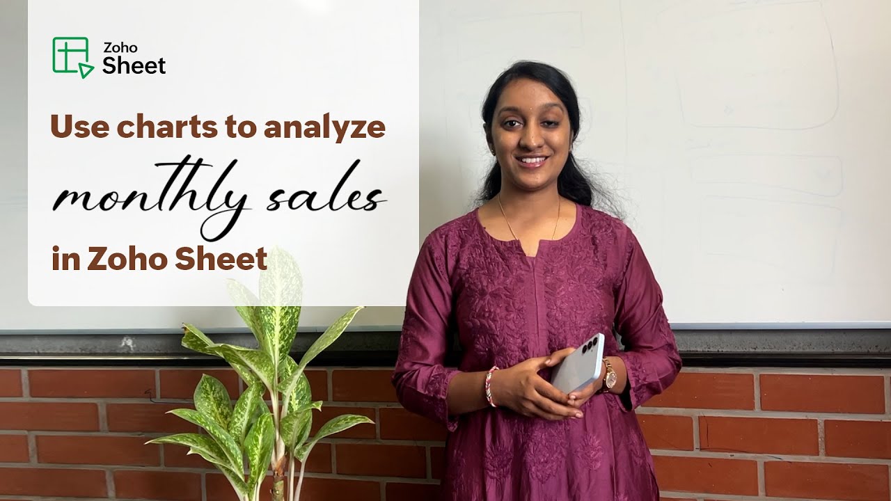 Analyze monthly sales using charts in Zoho Sheet - YouTube