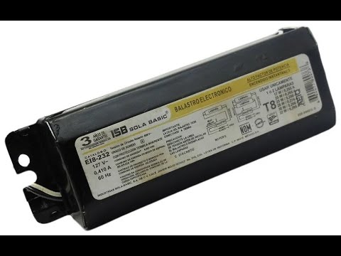 Como conectar lámpara fluorescente T8 a balastro electrónico.