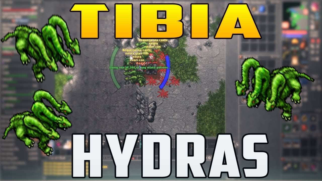 TIBIA - HUNT E BESTIARY DE HYDRA DE PORT HOPE - 25 charm points - YouTube