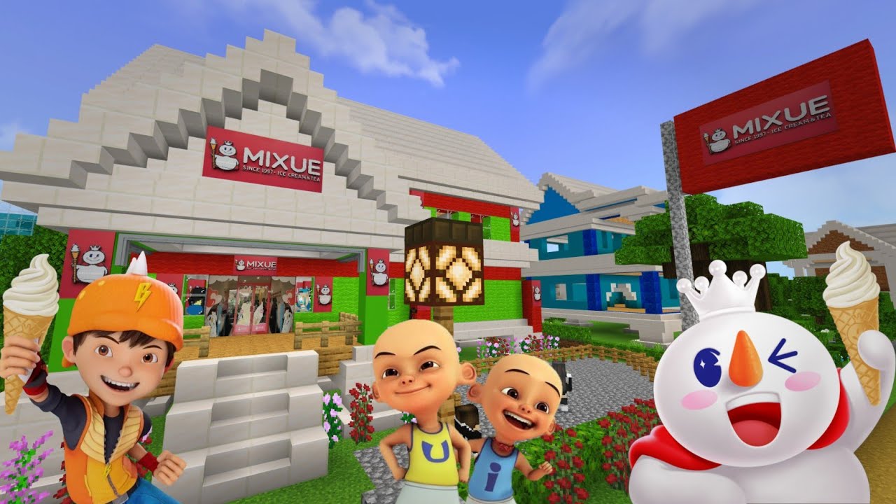 Rumah Upin Ipin Jadi Mixue di Kampung Durian Runtuh! Boboiboy Senang ...