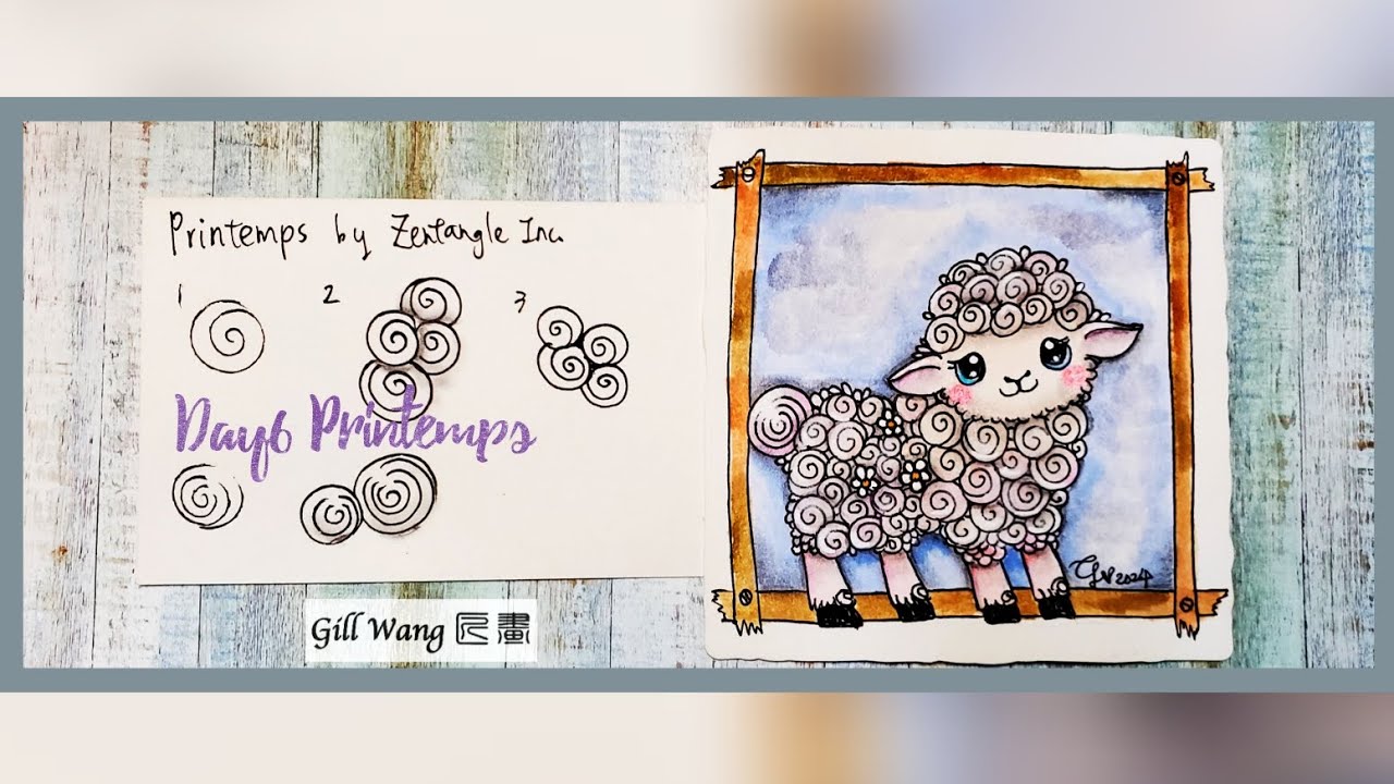 Lovely creatures with tangle patterns Day06 #zentangle #drawing #doodle ...