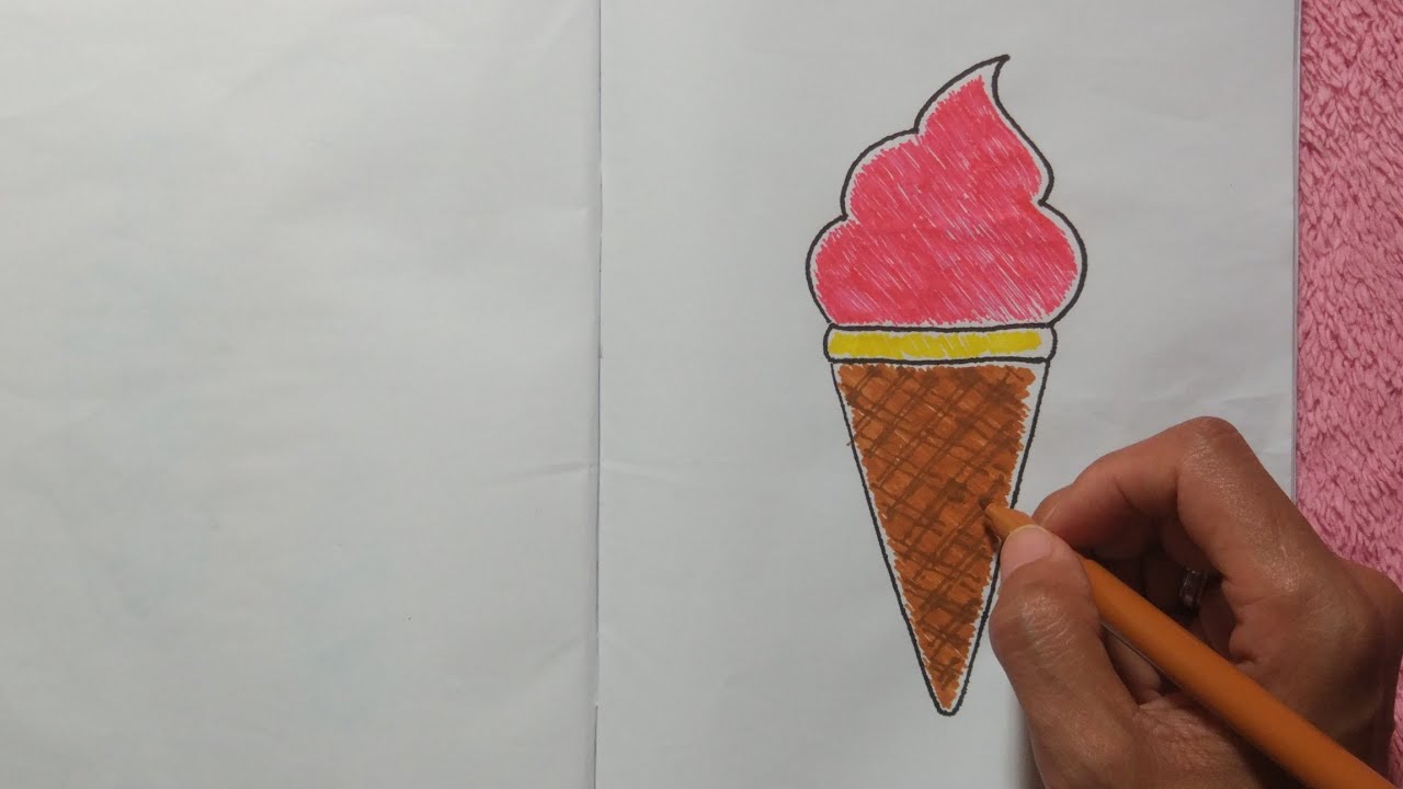Menggambar Es Krim | Cara Menggambar Es Krim | Drawing and Coloring Ice ...