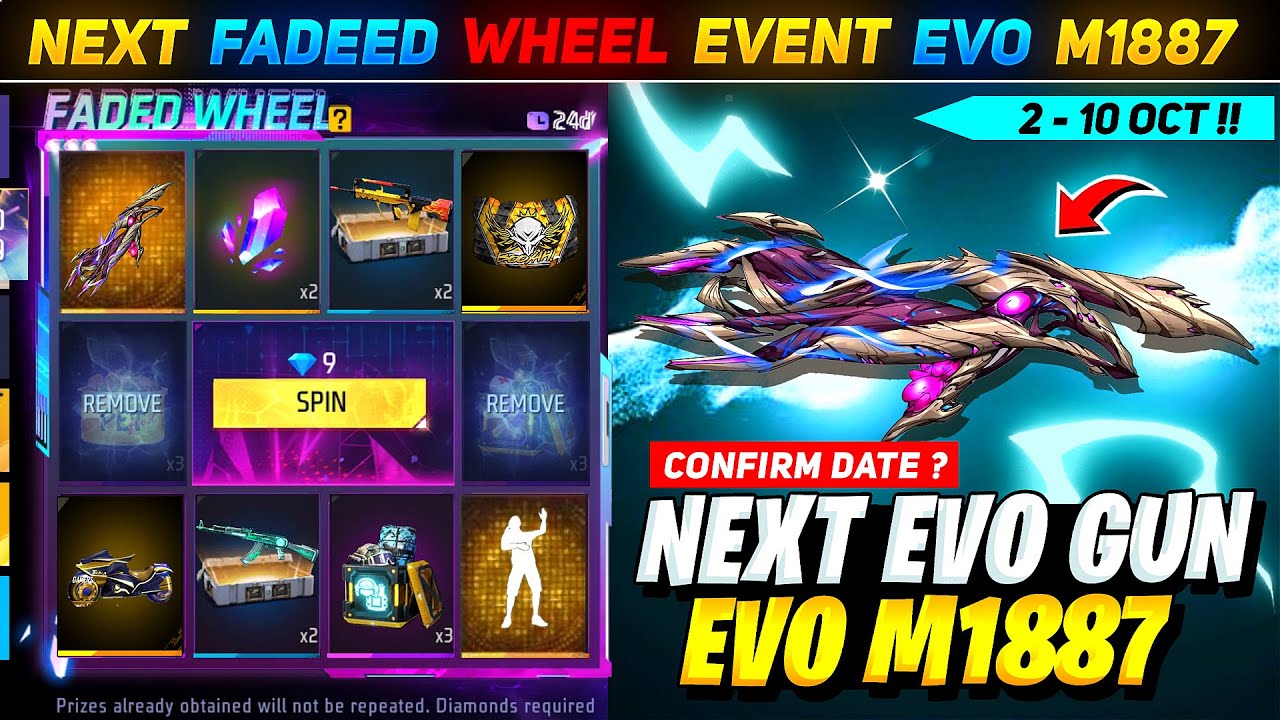 Next Evo Gun Free Fire | Evo M1887 Confirm Date | Next Evo Gun Confirm ...