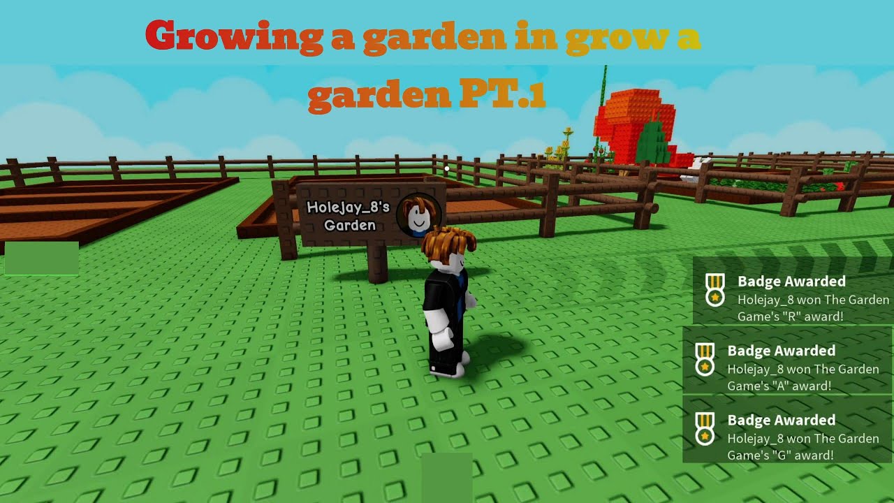 Growing a garden in Grow a garden PT.1 - YouTube