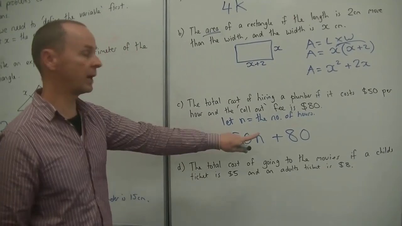 Ex 5I Applying Algebra - YouTube