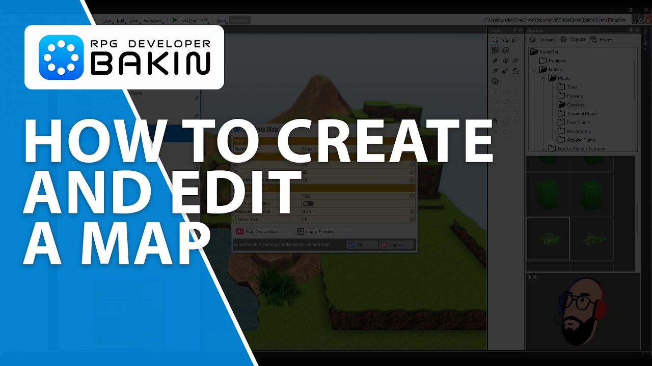 RPG Bakin How to Create and Edit a Map - YouTube