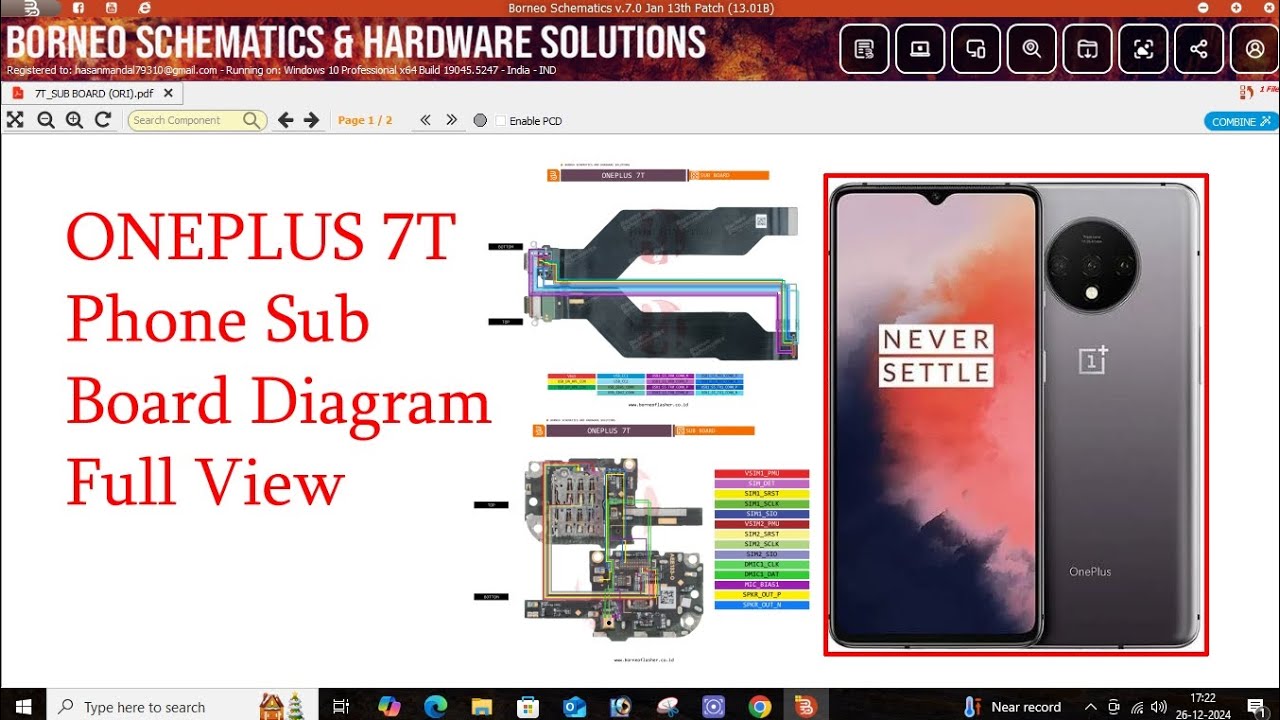 OnePlus 7T Phone Sub board Diagram All view step by step ☝️☝️😔 - YouTube