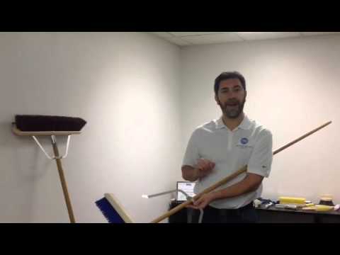 How to Install a Push Broom Handle Brace - YouTube