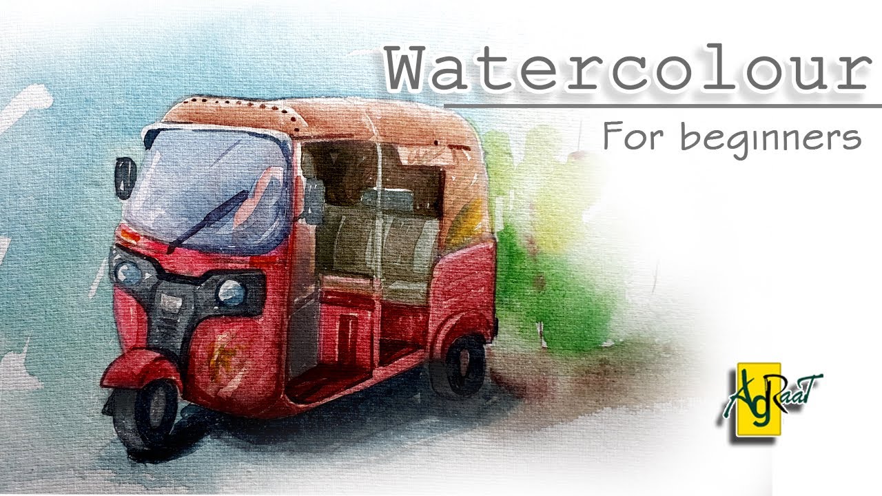 Tuk Tuk - How to draw three wheeler (for beginner) - YouTube