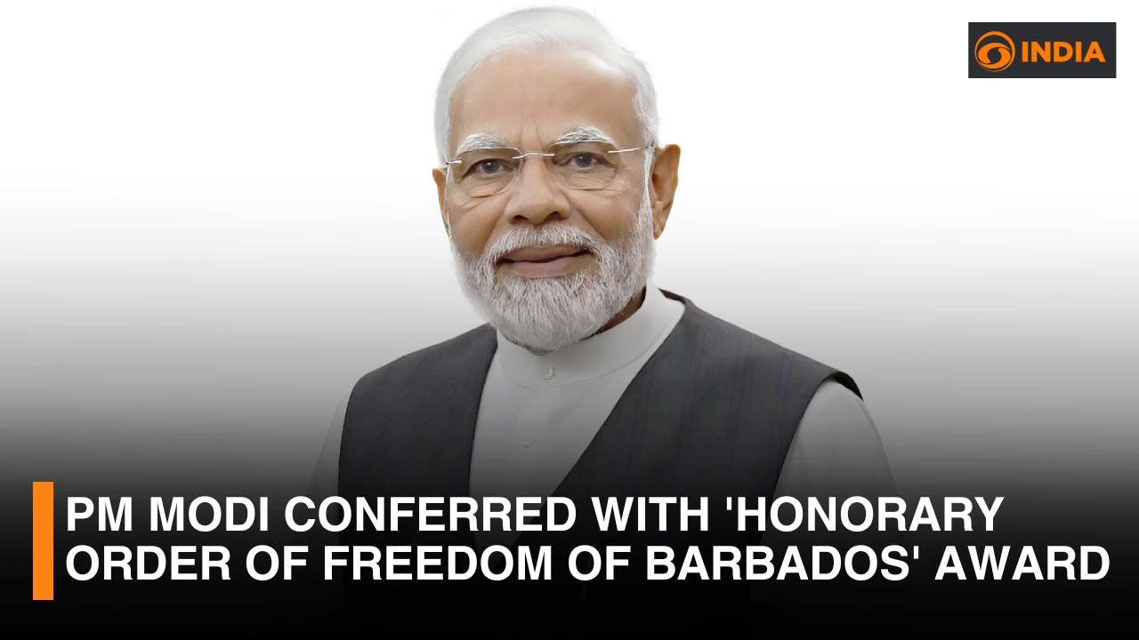 PM Modi conferred with 'Honorary Order of Freedom of Barbados' award ...