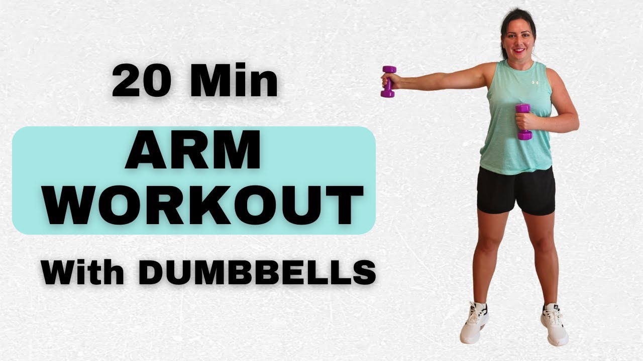 20 MIN TONED ARMS Workout - With Dumbbells - No Repeats - YouTube