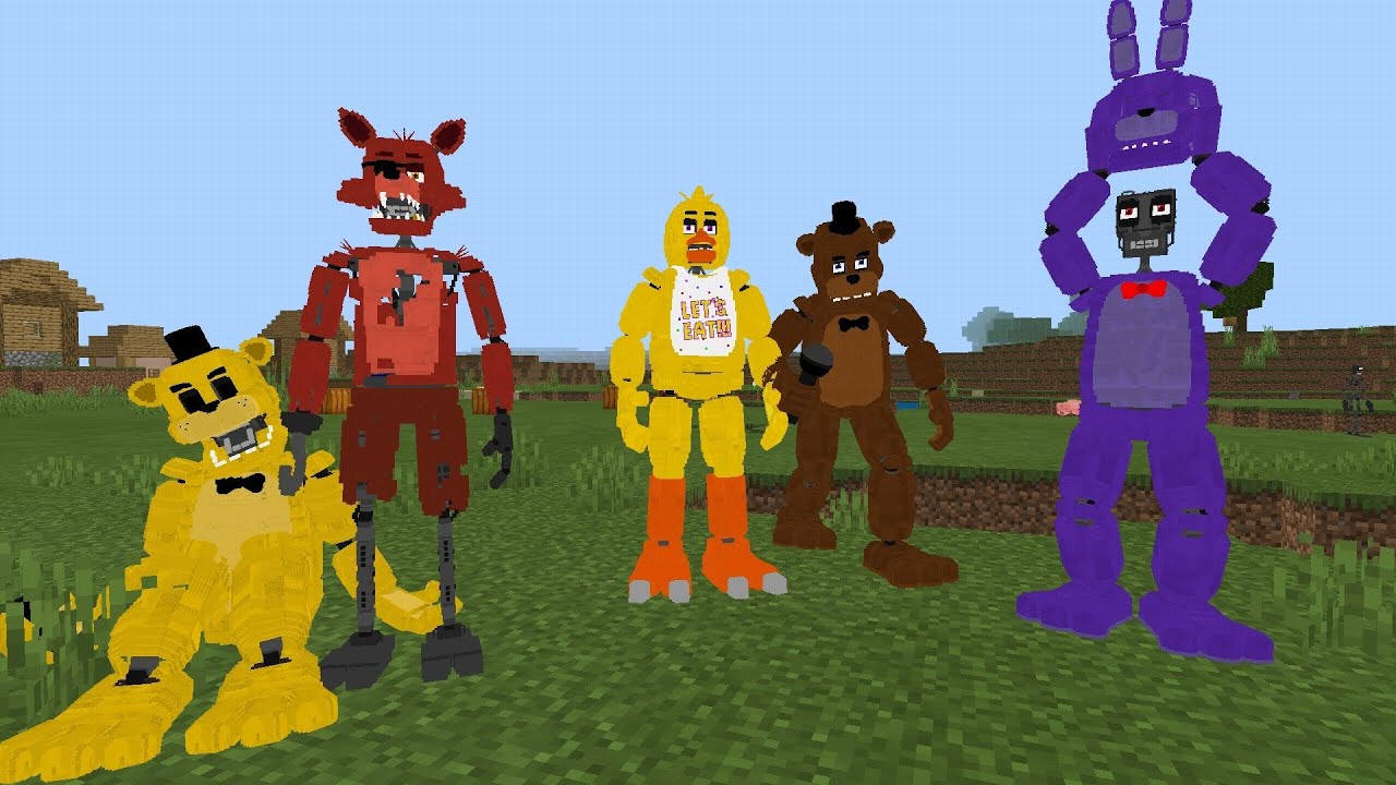 FIVE NIGHTS AT FREDDY'S MOD EN MINECRAFT PE/BEDROCK ADDON POR DANY FOX ...