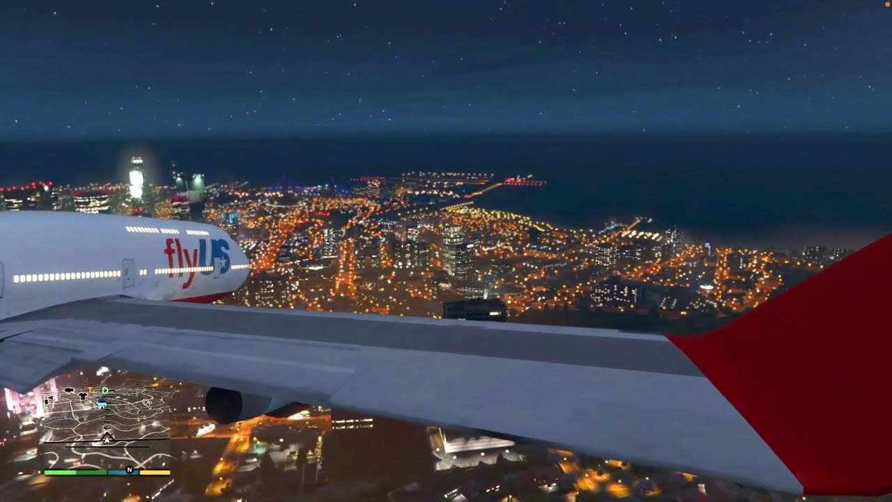 JUMBO FLIGHT Boeing 747 Flight Steal GTA 5(GTA V) Play on PS4 Pro Fly ...