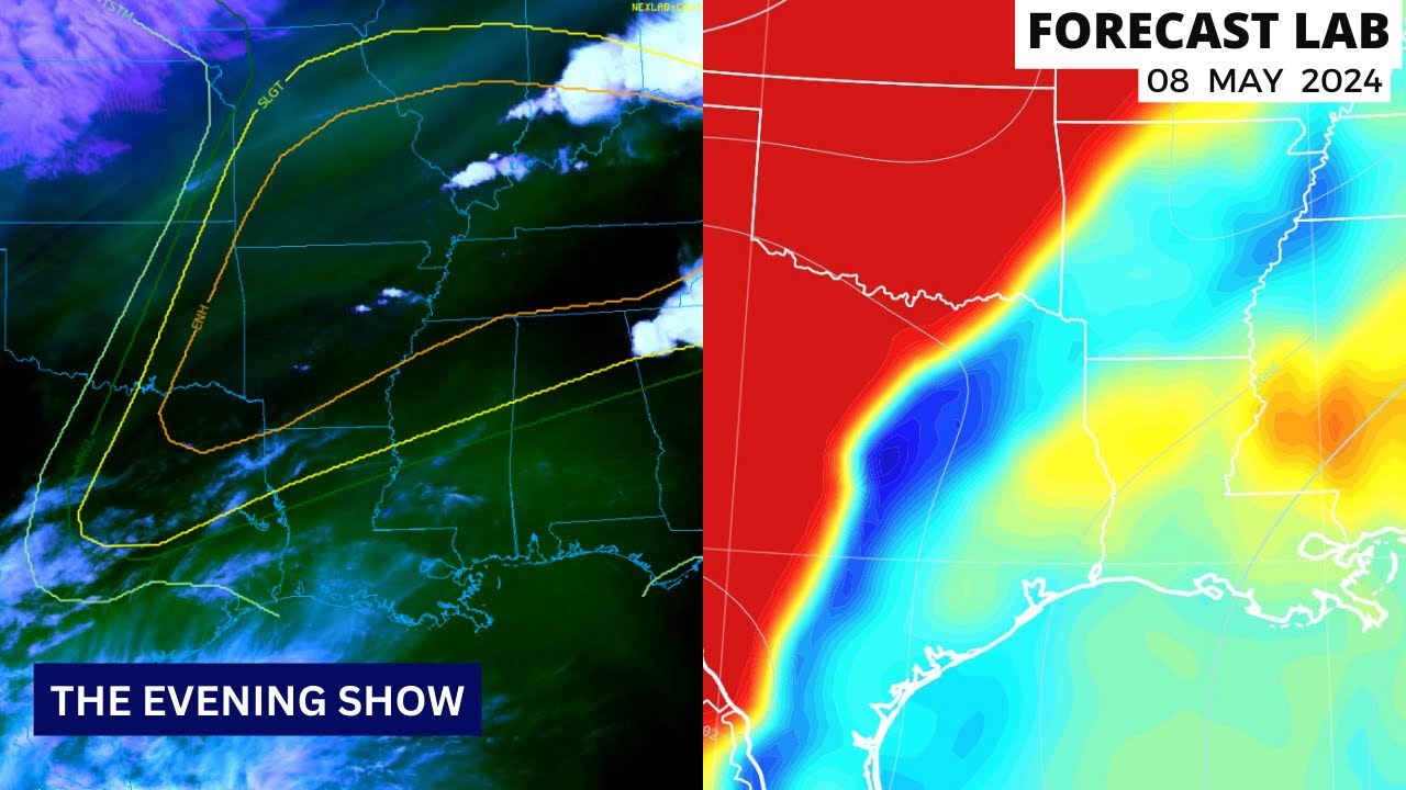 Wed 5/8/24 -- Live weather forecast -- SPC ENHANCED severe risk - YouTube