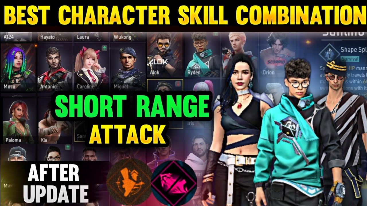 TOP 4 BEST CHARACTER SKILL COMBINATION FREEFIRE NEW CHARACTER SKILL COMBINATION TAMIL - YouTube