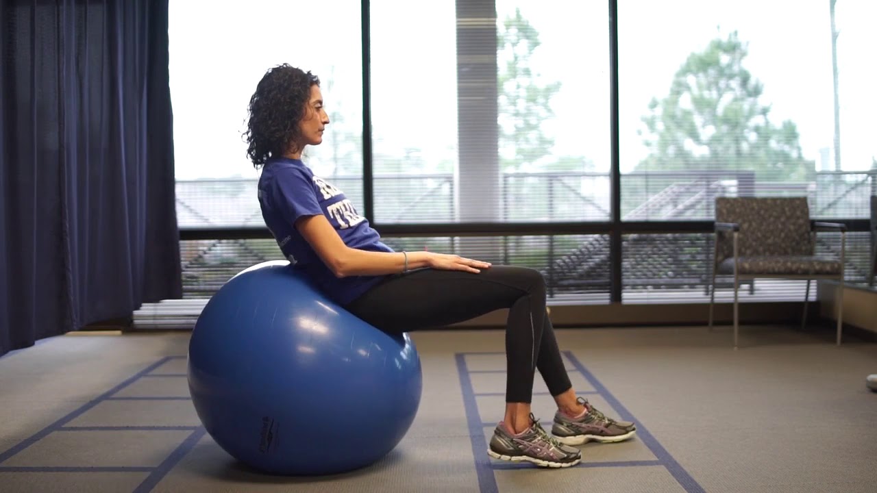 Back Core Strengthening Supine Ball Walkouts | Houston Texas - YouTube