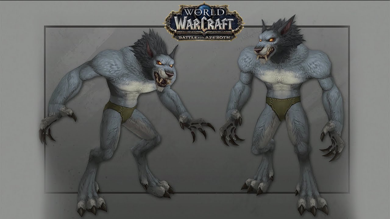 Worgen Model Update 8.2.5 - New Customization and Animations - YouTube