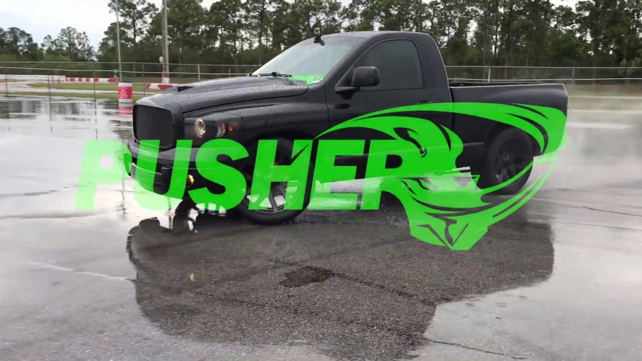 Pusher - Compound Turbo Cummins Swapped Ram 1500 - YouTube