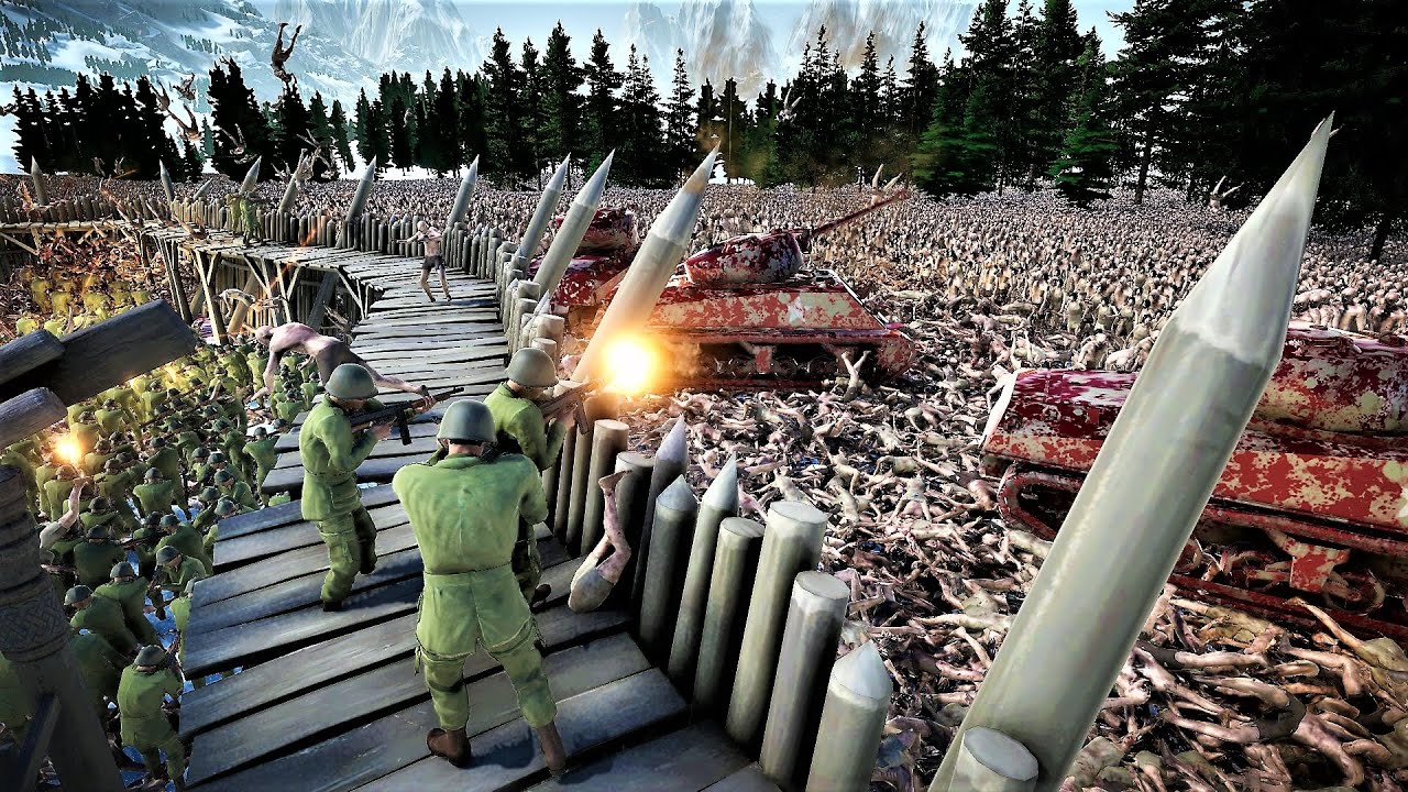 DEMON ZOMBIES ATTACK ON WW2 USA SOLDIERS FORTRESS | Ultimate Epic ...