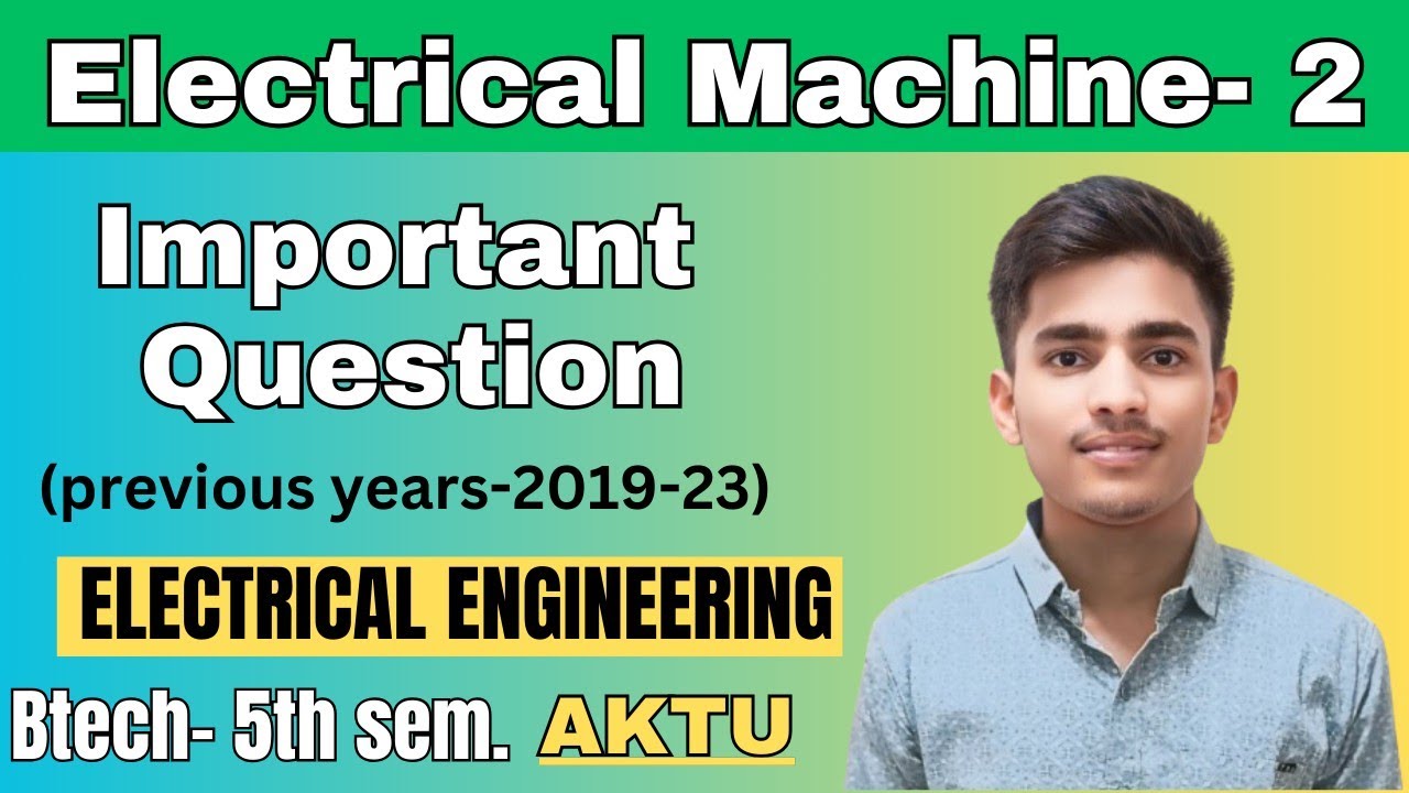 Important Question Electrical Machine- II |One shot Electrical machine ...