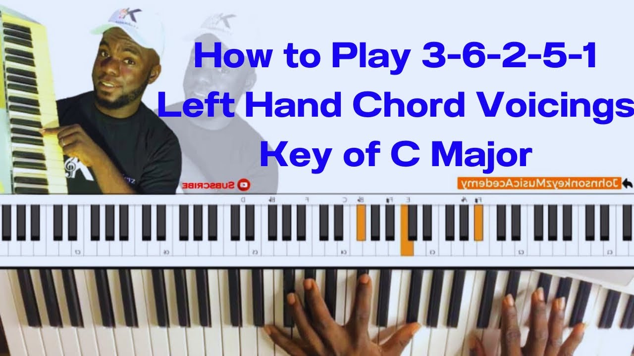 How to Play 3-6-2-5-1 Left Hand Chord Voicings like a Pro Key of C ...