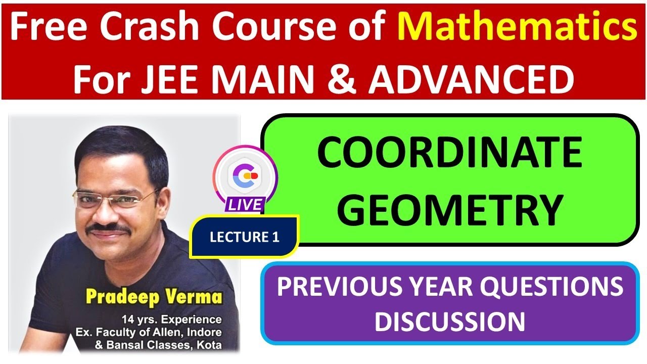 Free Crash Course of Mathematics, Coordinate Geometry, Previous Year ...