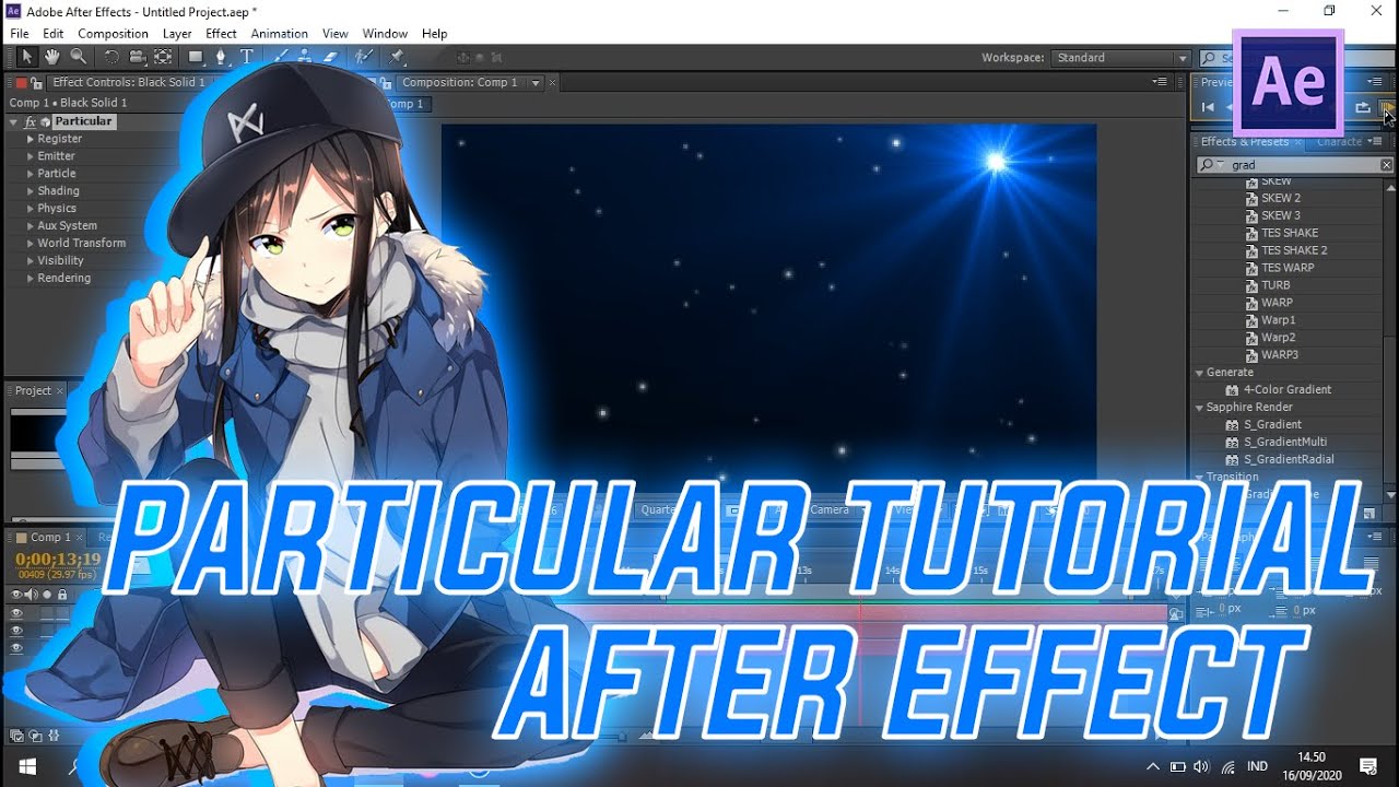 PARTICULAR TUTORIAL - AFTER EFFECT || GIVEAWAY MY PRESET PARTICULAR ...