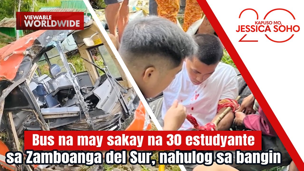 Bus na may sakay na 30 estudyante sa Zamboanga del Sur, nahulog sa ...
