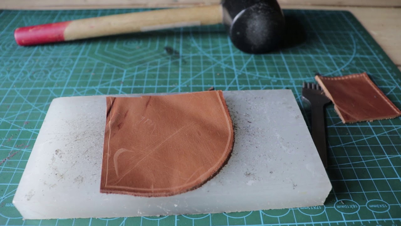 1 simple way to create stitching holes on leather curved edge for ...