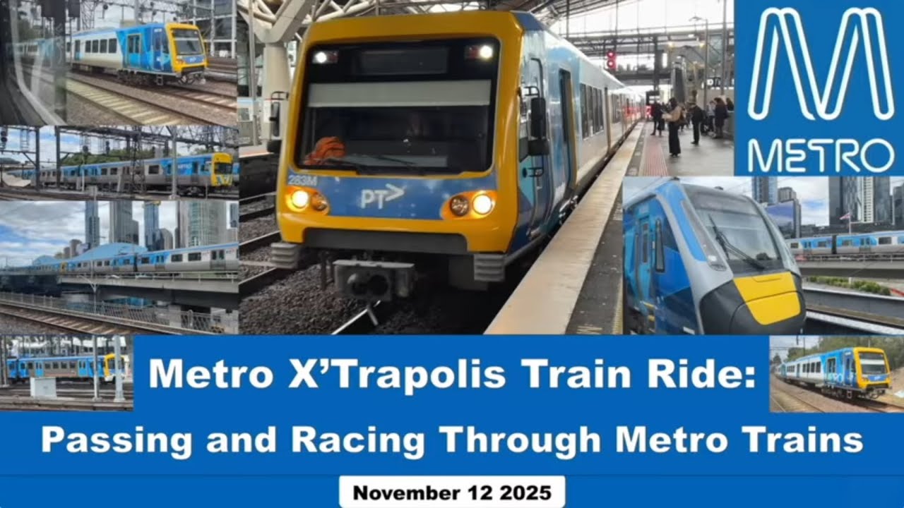 Metro X'Trapolis Train Ride: Passing and Racing Through Metro Trains ...