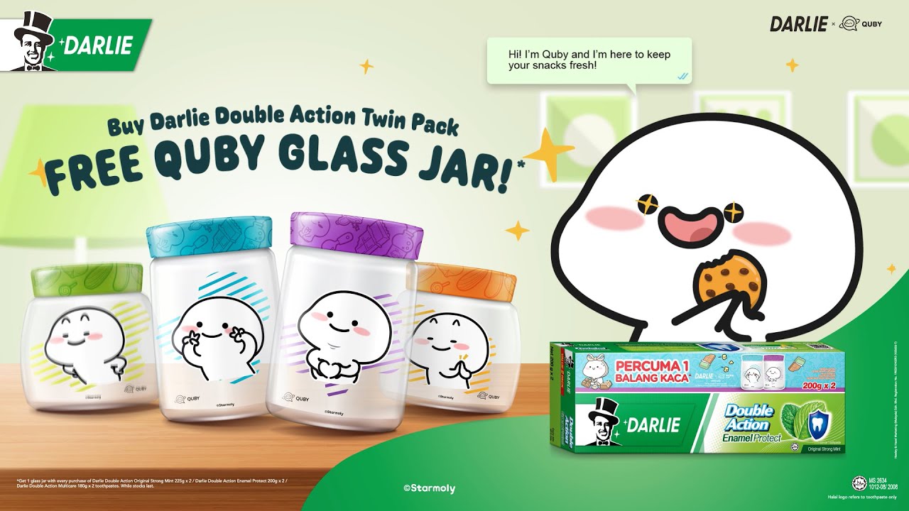Keep your snacks fresh with these adorable Darlie x Quby glass jars ...