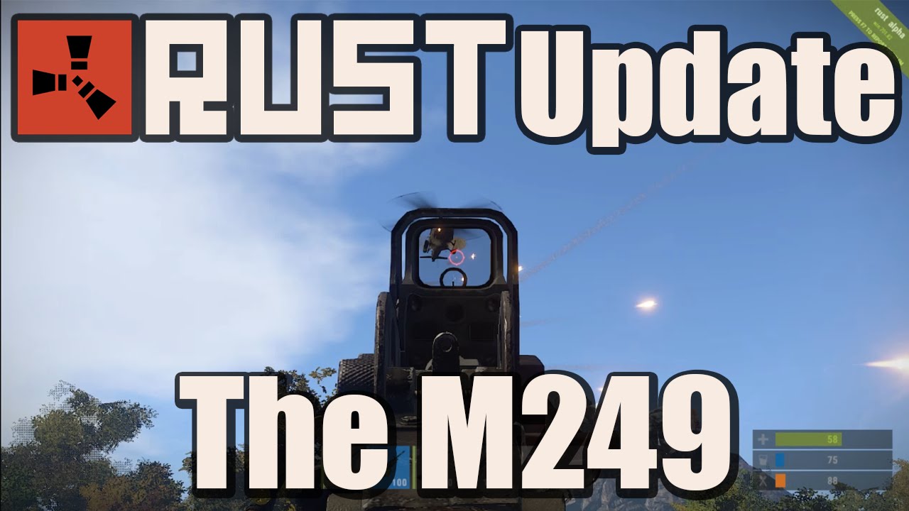 Rust Update - Devblog 86 - The M249 & Throw-able Boneclub! - YouTube
