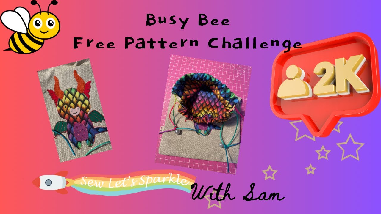 Busy Bee Bag Challenge plus 2K subscribers tutorial. - YouTube