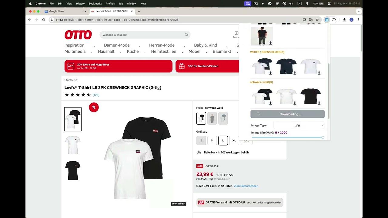 How to quickly download Otto item images with just one click ?- Otto Downloader - YouTube