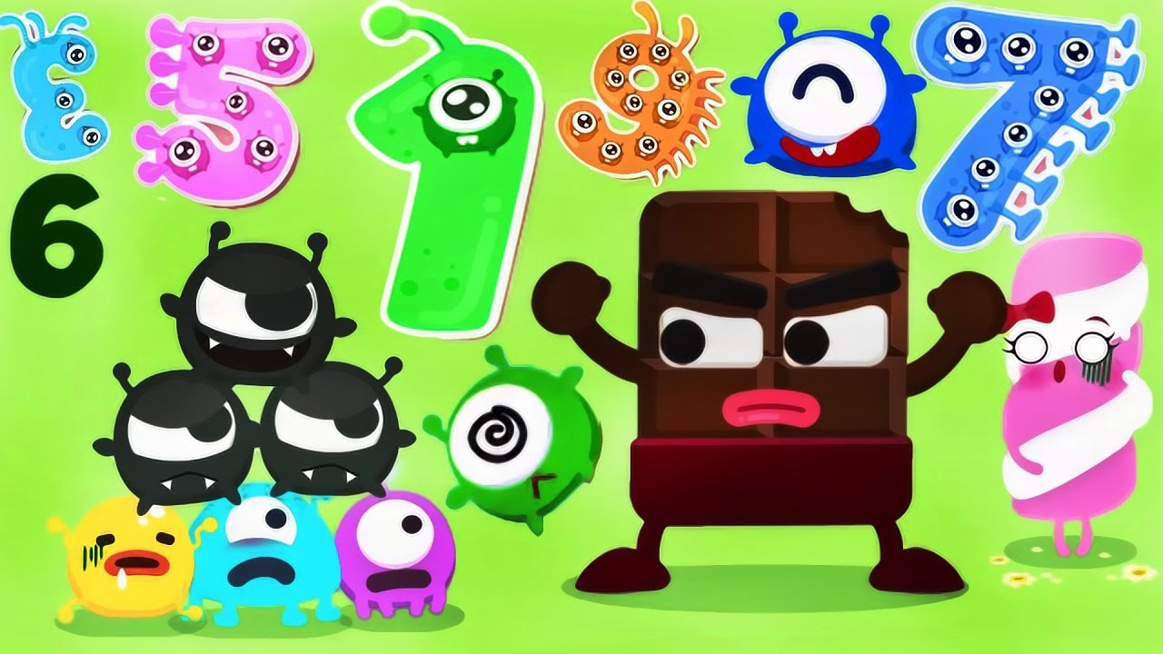 Learn Count - Candybots Numbers | Little Monsters - YouTube