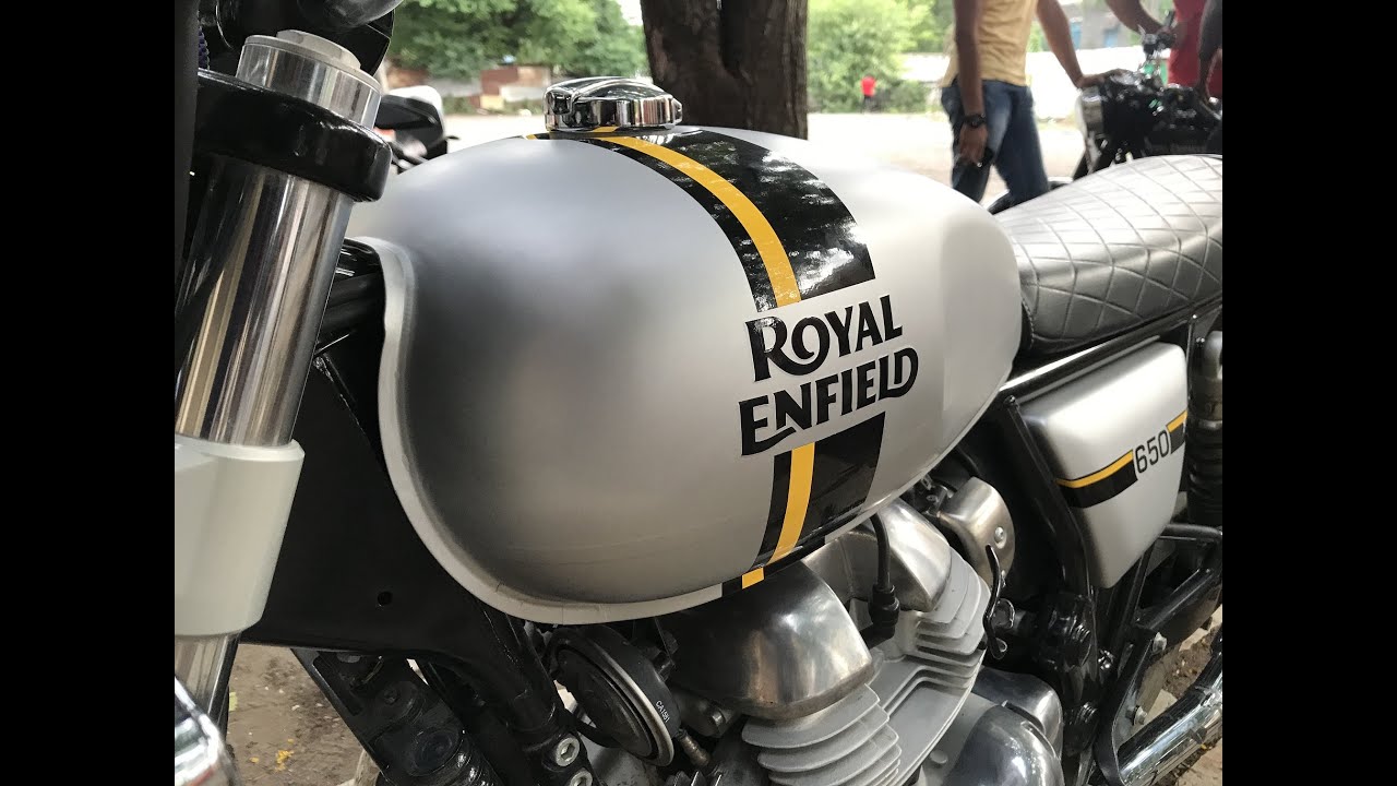 Royal Enfield Interceptor 650 vinyl wrapped | Matte Silver | Matte ...