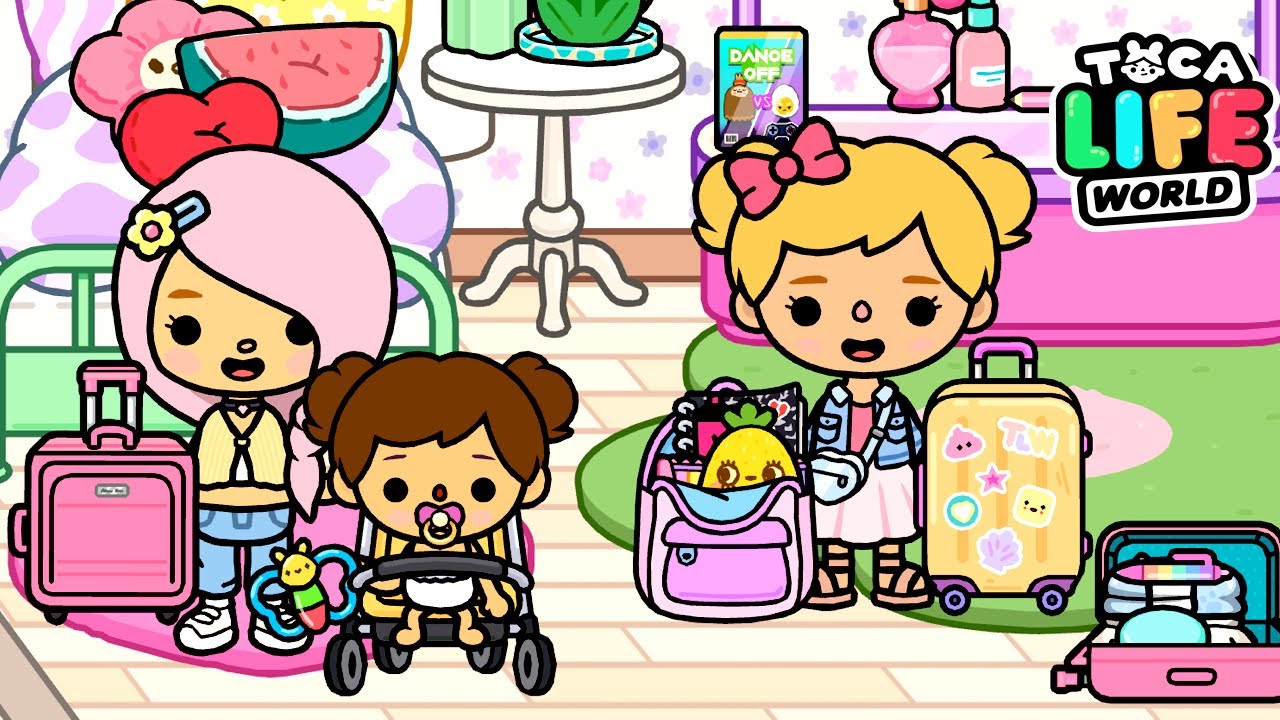 Packing For Vacation in Toca Life Family Roleplay - Titi & Goldie - YouTube