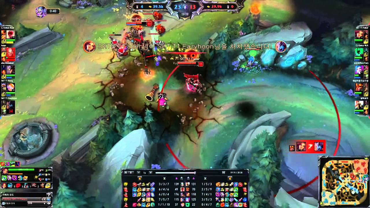 Highlights SKT T1 Faker Katarina vs Twisted Fate ahq Westdoor, KR LOL SoloQ - YouTube