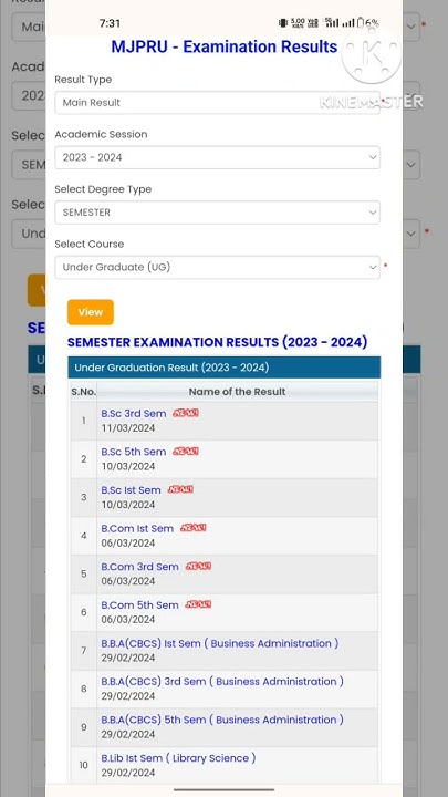 2024-25 B.A B.SC 2nd 4th 6th SEM.mjpru examination result kaise check kare #mjpru_result #result ...