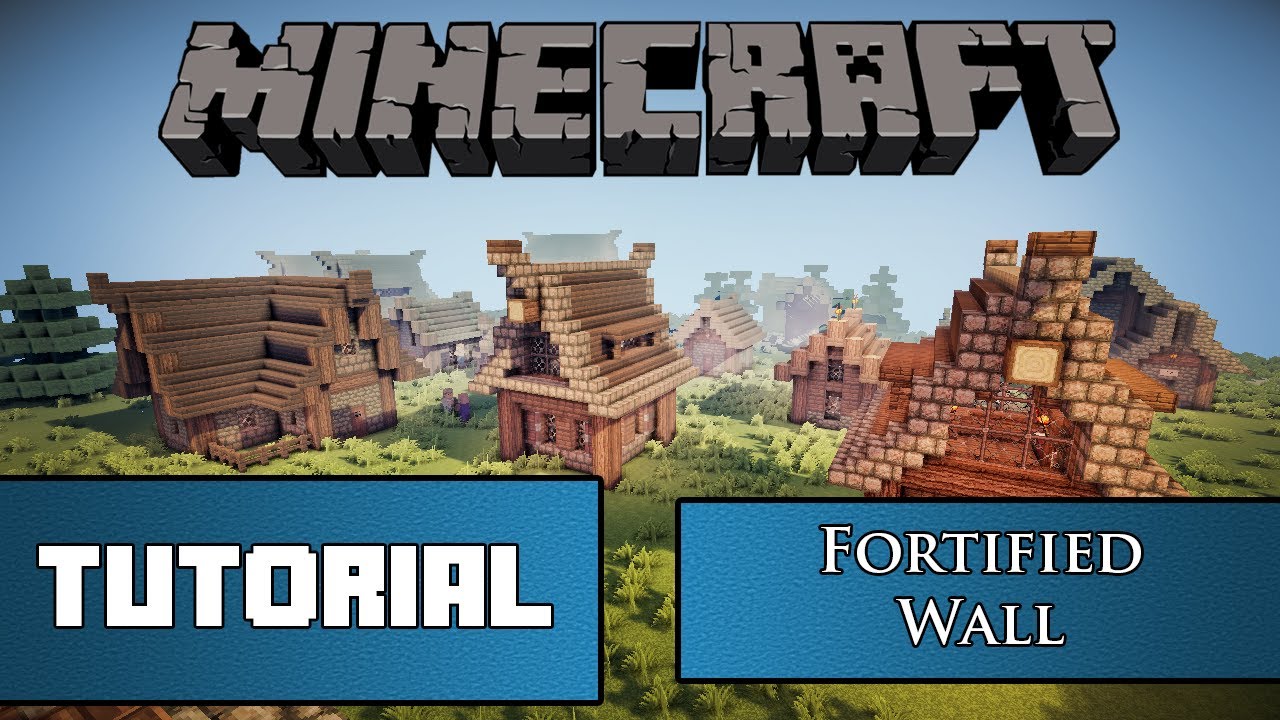 Minecraft - Tutorial: Fortified Wall - YouTube