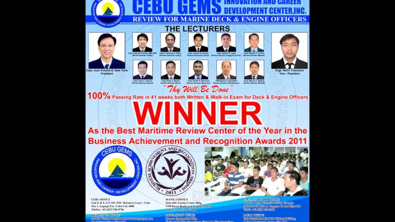 CEBU GEMS Review Center - YouTube