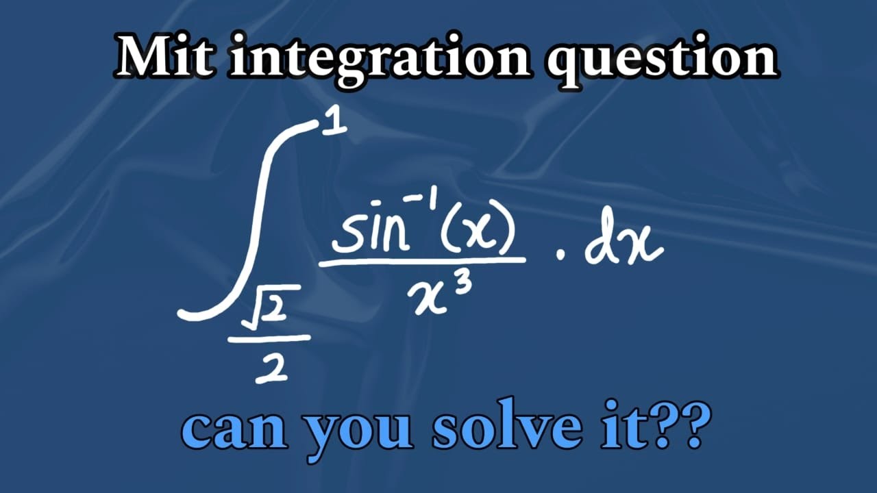 Can you solve this MIT integral? - YouTube