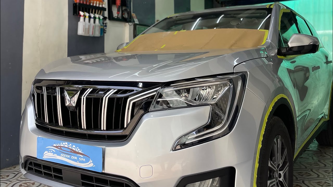 XUV 700 Silver Ceramic coating Full video - YouTube